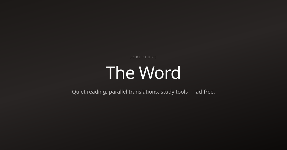 Bible reading plans · The Word